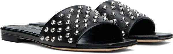 AeydĒ Studded Leather Slippers