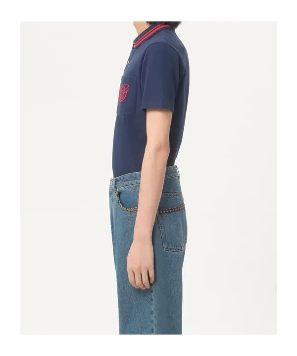 Valentino Garavani Cotton Piqué Polo Shirt With Vg Embroidery