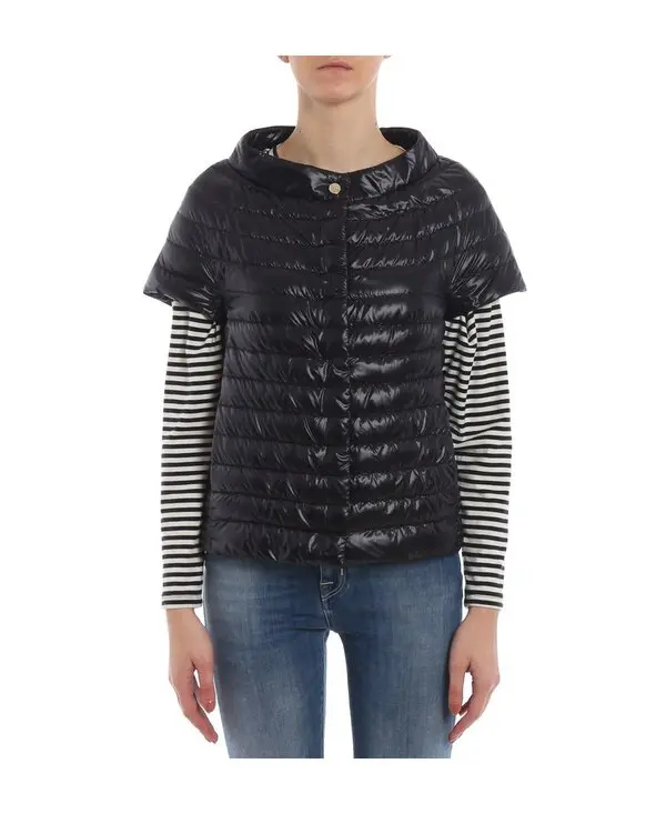 Herno Margherita Short-sleeved Down Jacket - Black