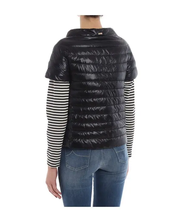 Herno Margherita Short-sleeved Down Jacket - Black