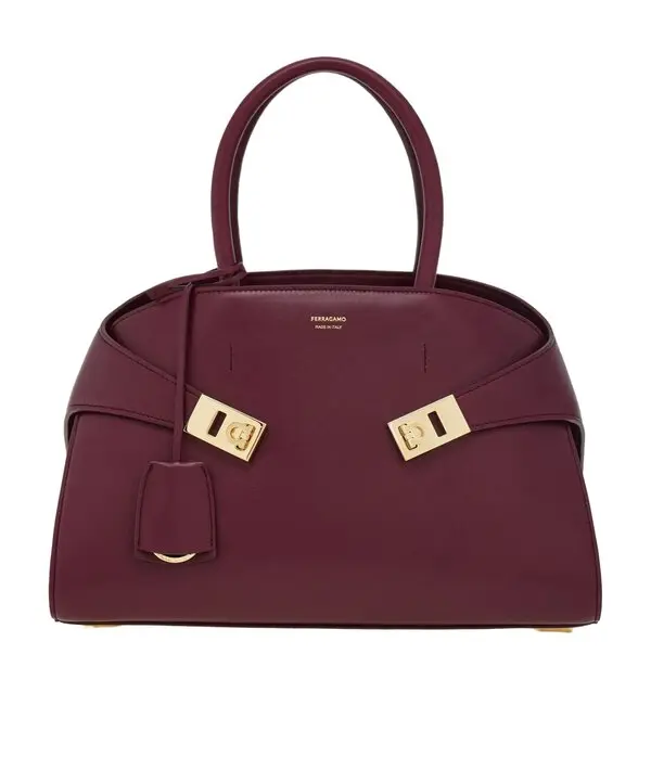 FERRAGAMO Hug Small Tote Bag - Plum