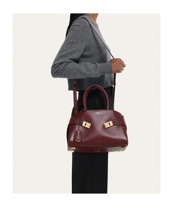 FERRAGAMO Hug Small Tote Bag - Plum