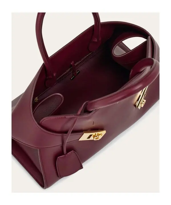 FERRAGAMO Hug Small Tote Bag - Plum