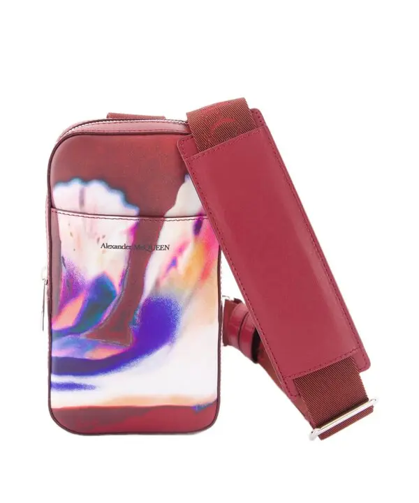 Alexander McQueen Floral-print Shoulder Bag - Red