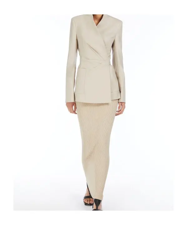 Max Mara Wrap Design Long-sleeved Jacket