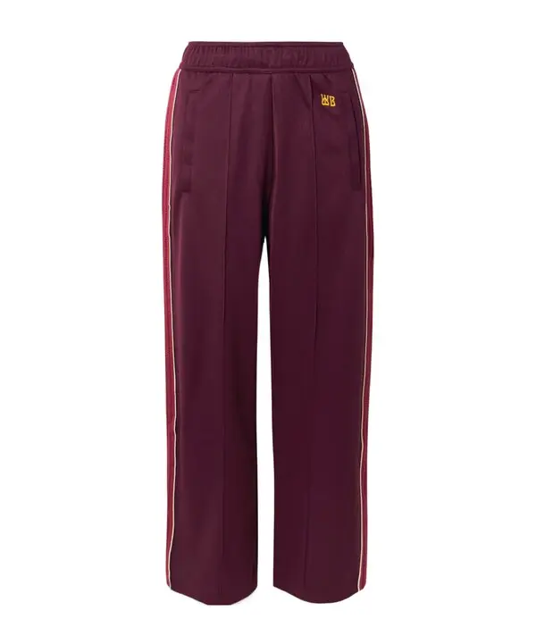 WALES BONNER Burgundy Jersey Track Pants