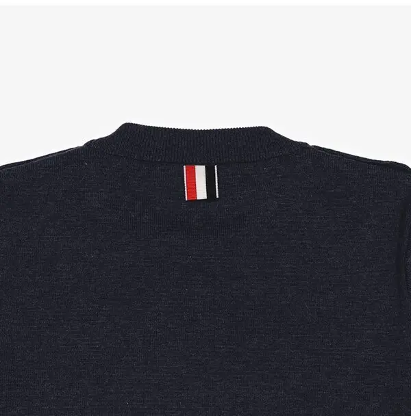 Thom Browne 4-bar Crewneck Knitted Jumper - Navy Blue