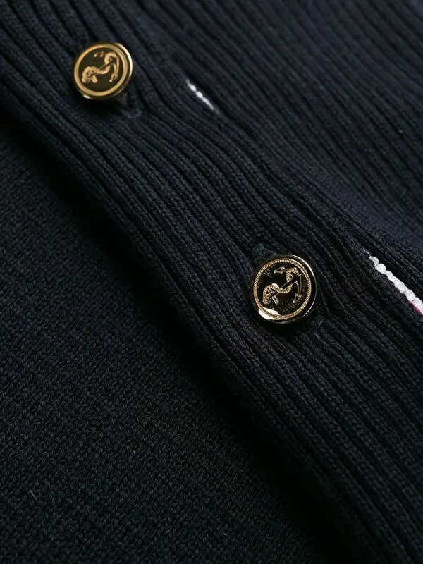 Thom Browne 4-bar Crewneck Knitted Jumper - Navy Blue