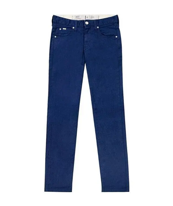 Emporio Armani Straight Leg Jeans With Logo Detail - Blue