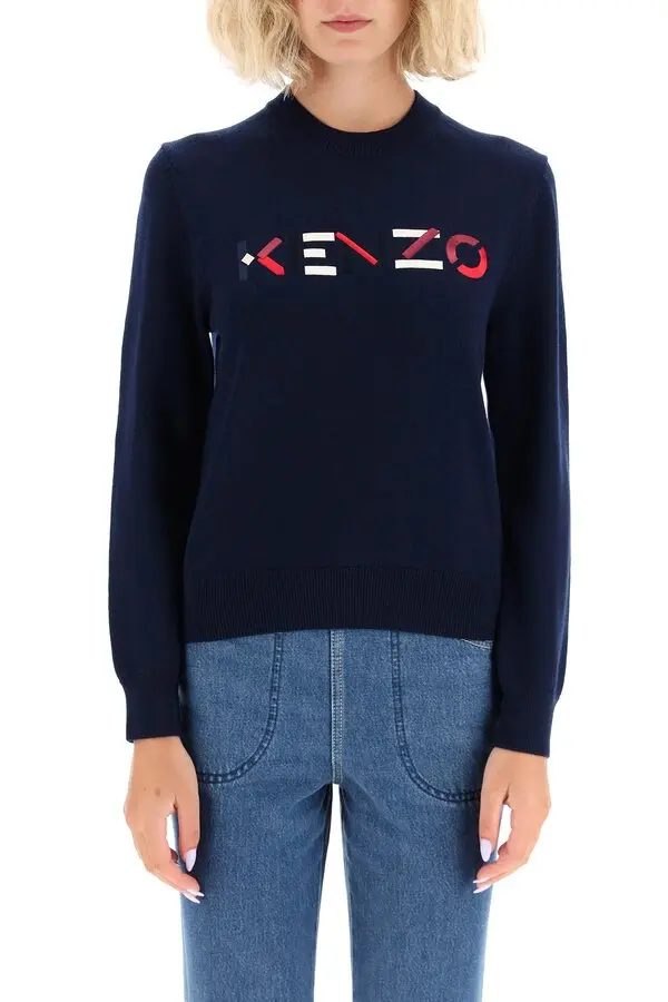 Kenzo Logo Embroidered Wool Jumper