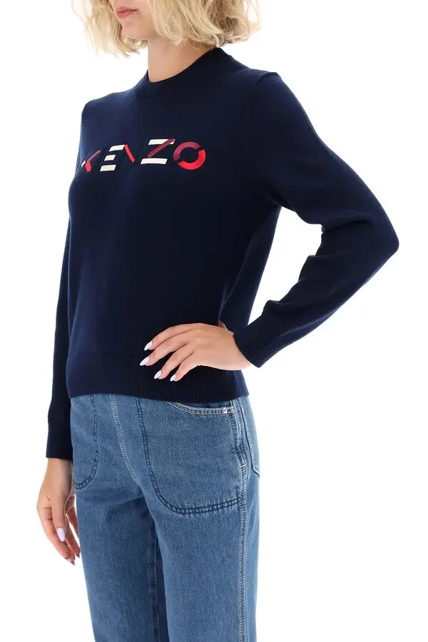 Kenzo Logo Embroidered Wool Jumper