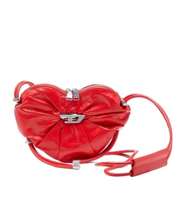 DIESEL® Scrunch Heart Shoulder Bag - Red