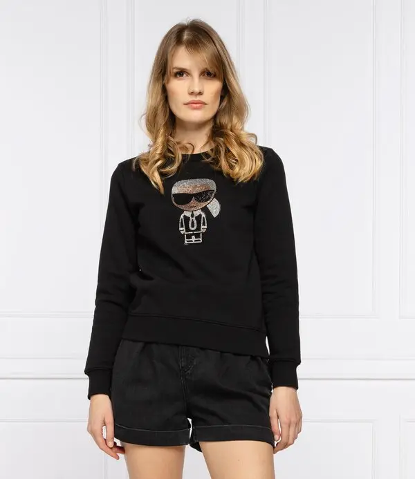 Karl Lagerfeld K/ikonik Embellished Crewneck Sweatshirt