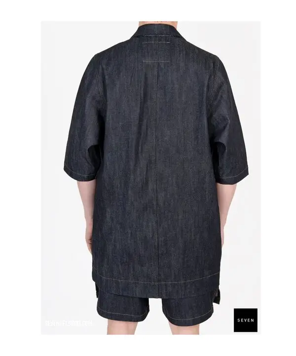 Rick Owens Short-sleeved Denim Shirt