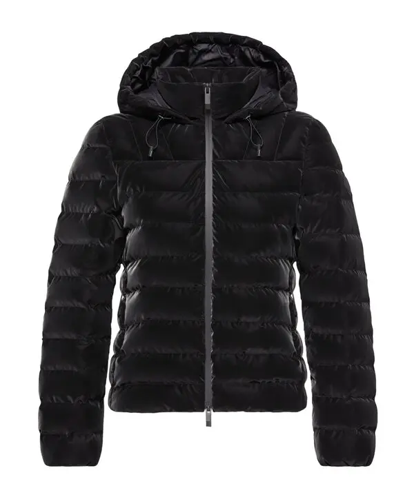 Moncler Logo Patch Quilted Hooded Jacket