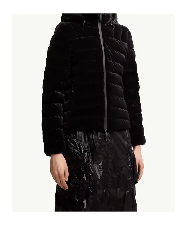 Moncler Logo Patch Quilted Hooded Jacket
