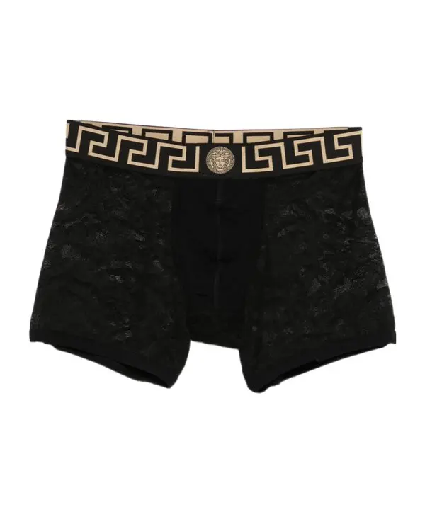 Versace Logo-pattern Boxers - Black