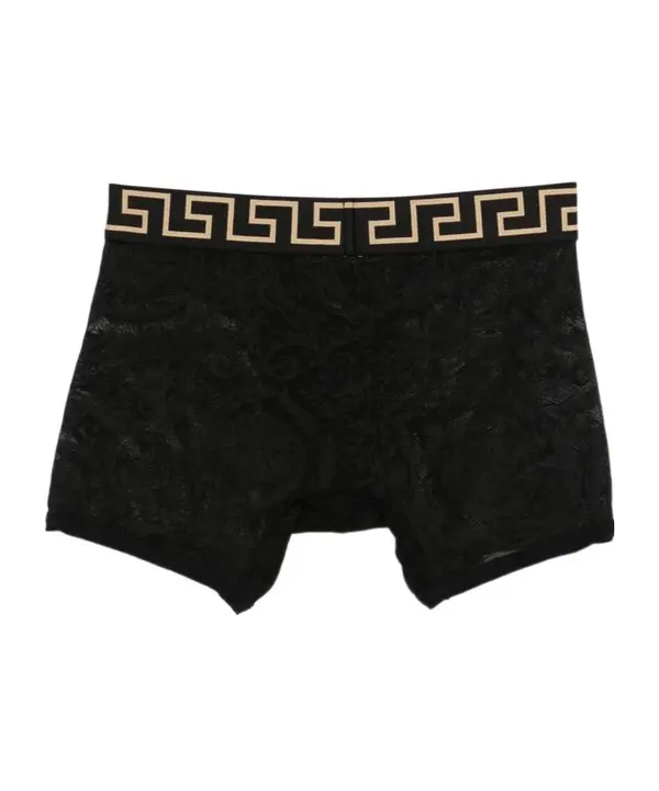 Versace Logo-pattern Boxers - Black