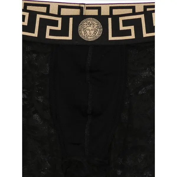 Versace Logo-pattern Boxers - Black