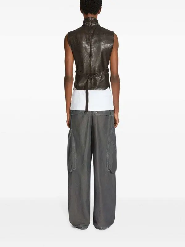 Dries Van Noten Wide Leg Overdyed Cargo Trousers