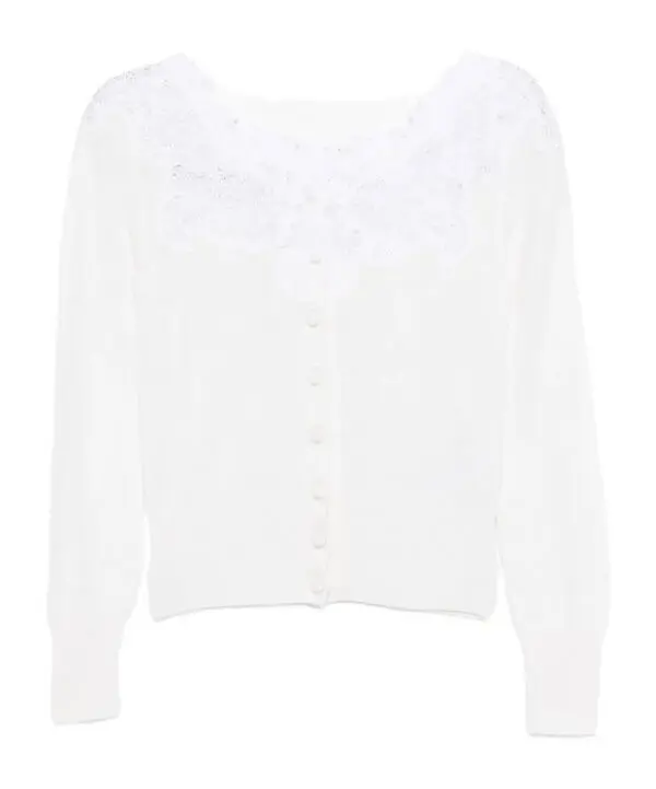 Ermanno Scervino Lace Cardigan - Bright White