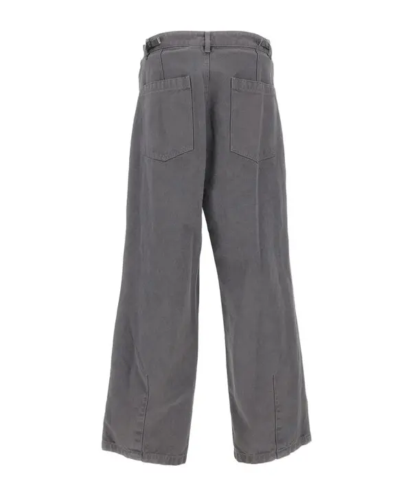 WOOYOUNGMI Belted Wide-leg Pants - Gray