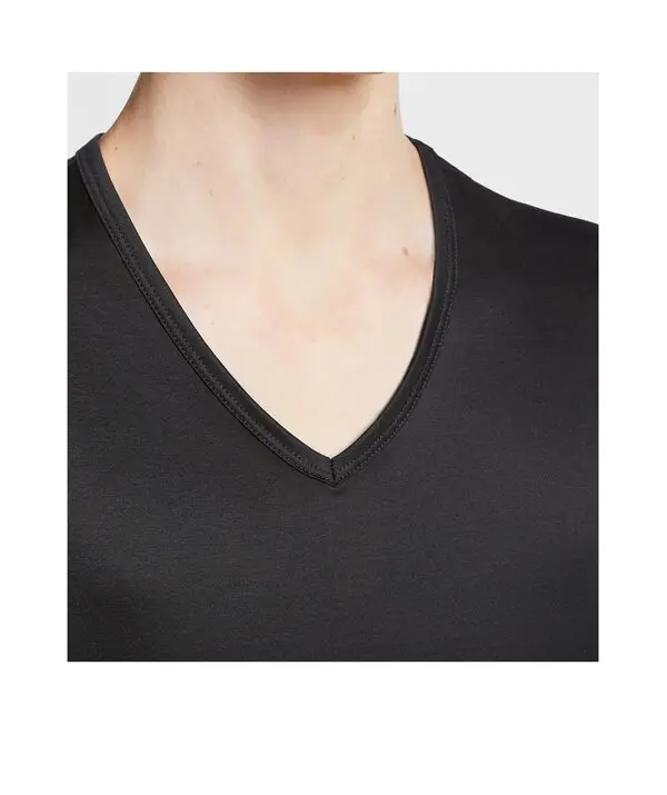 Zegna V-neck Short-sleeved T-shirt - Black