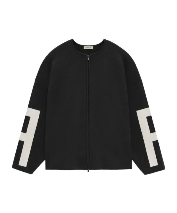 Fear Of God Full Zip Sweater With "f" Lettering