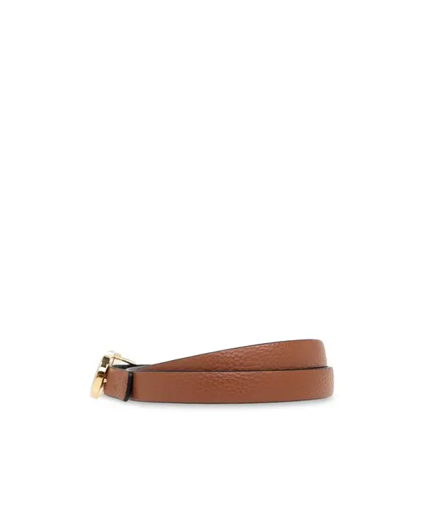 FERRAGAMO Gancini Logo Double-sided Leather Belt - Brown