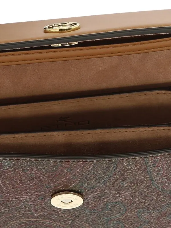 Etro Essential Jacquard Foldover Crossbody Bag - Brown