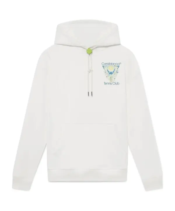 Casablanca L'arche De Tennis Drawstring Hoodie - White