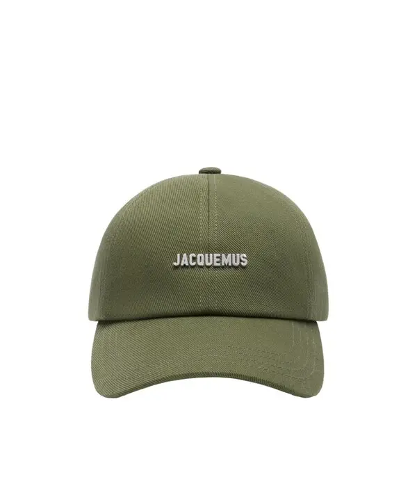 Jacquemus Logo-detail Cotton Baseball Cap - Khaki