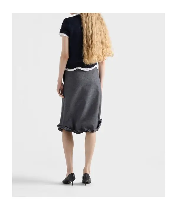 Prada Embellished Short-sleeved Jumper - Navy Blue