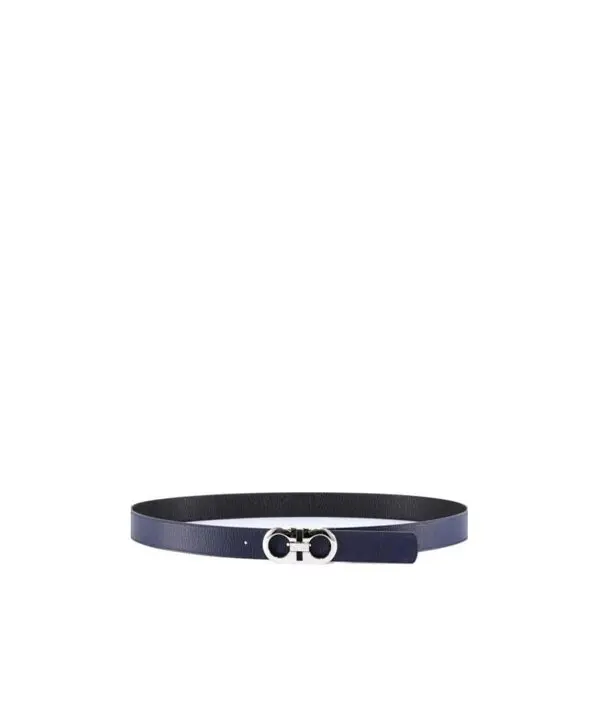 FERRAGAMO Double-sided Gancio Belt - Black