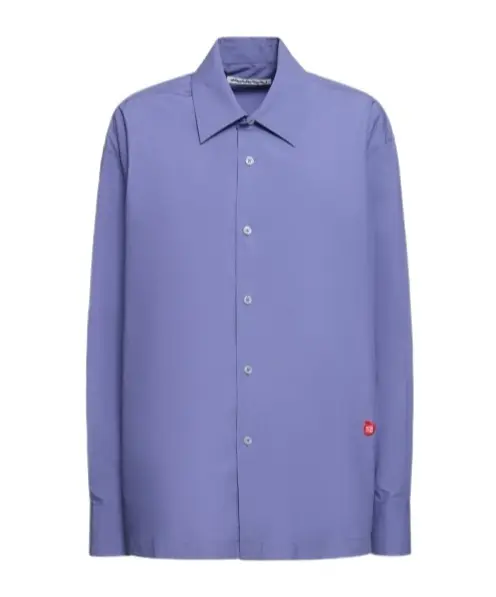Alexander Wang Embroidered Logo Patch Shirt - Blue
