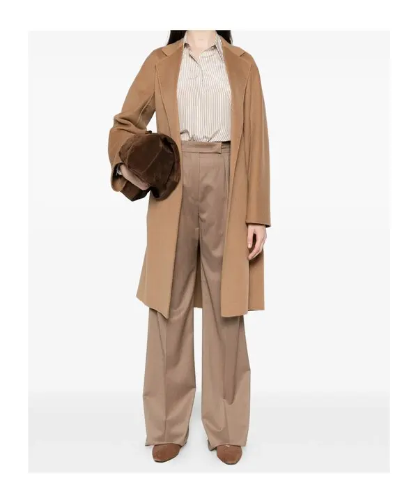 Max Mara Pleated Wide-leg Trousers - Brown