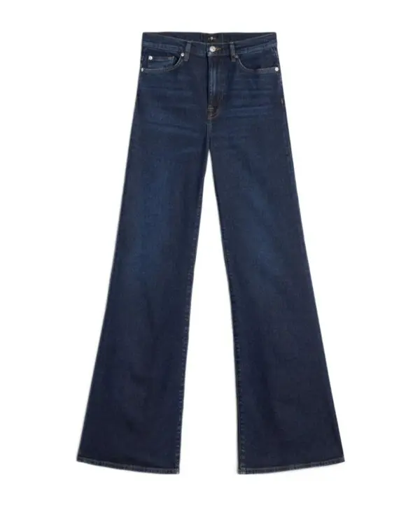 7 For All Mankind High Waist Flared Jeans - Dark Blue