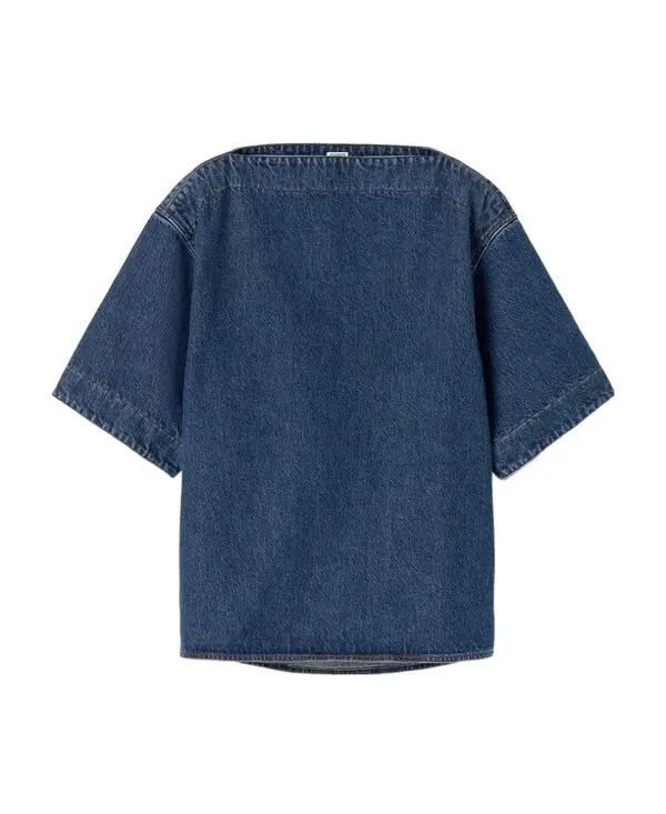 TOTEME Denim Dart-neck Top