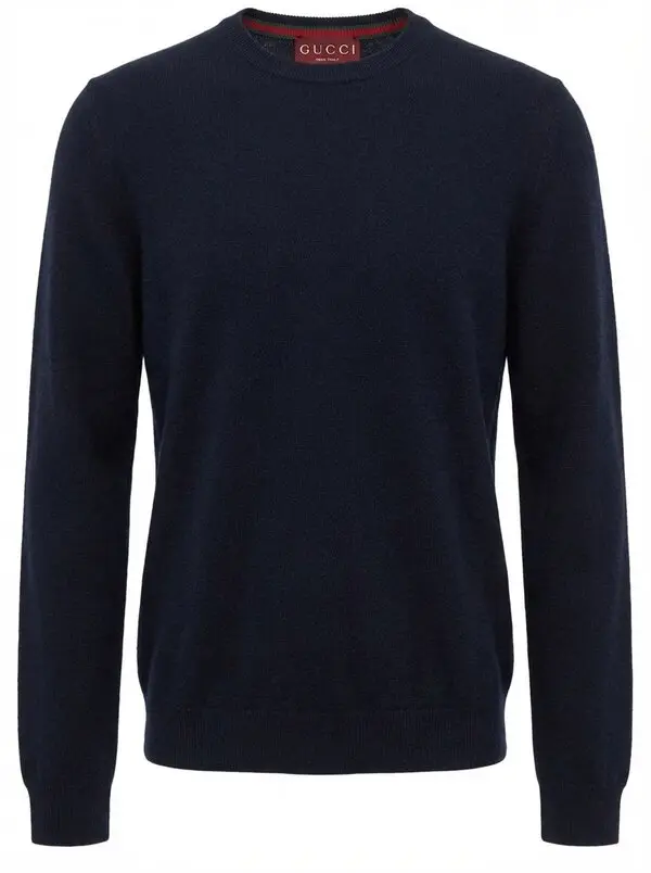Gucci Crewneck Knit Jumper - Dark Blue