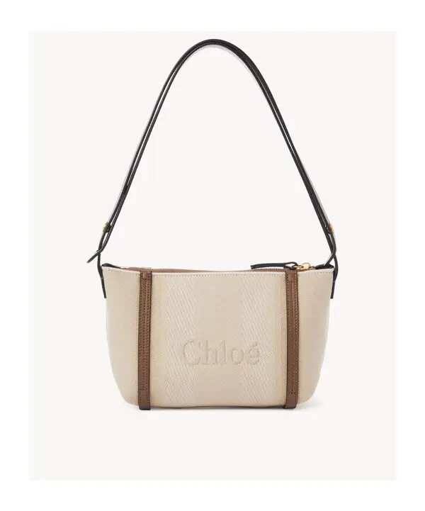 Chloé Carry Logo Detailed Shoulder Bag - Vegetable Beige