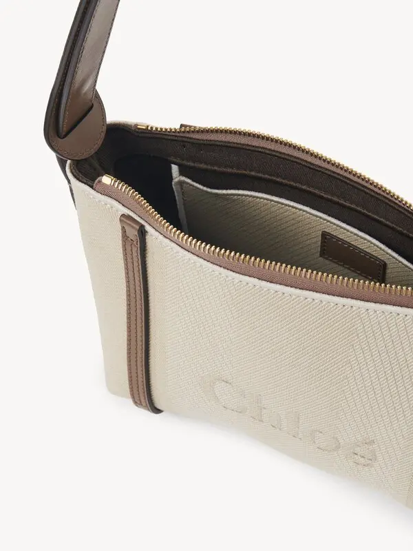 Chloé Carry Logo Detailed Shoulder Bag - Vegetable Beige