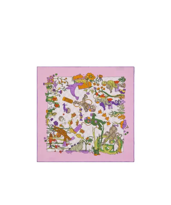 Gucci Printed Silk Carr - Multicolor