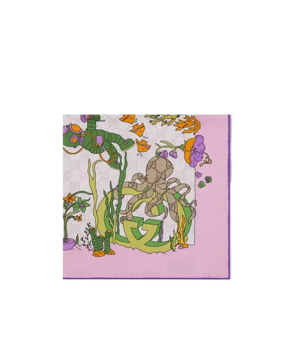 Gucci Printed Silk Carr - Multicolor