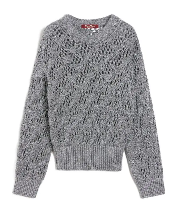 Max Mara Pilade Crewneck Knitted Jumper - Medium Gray