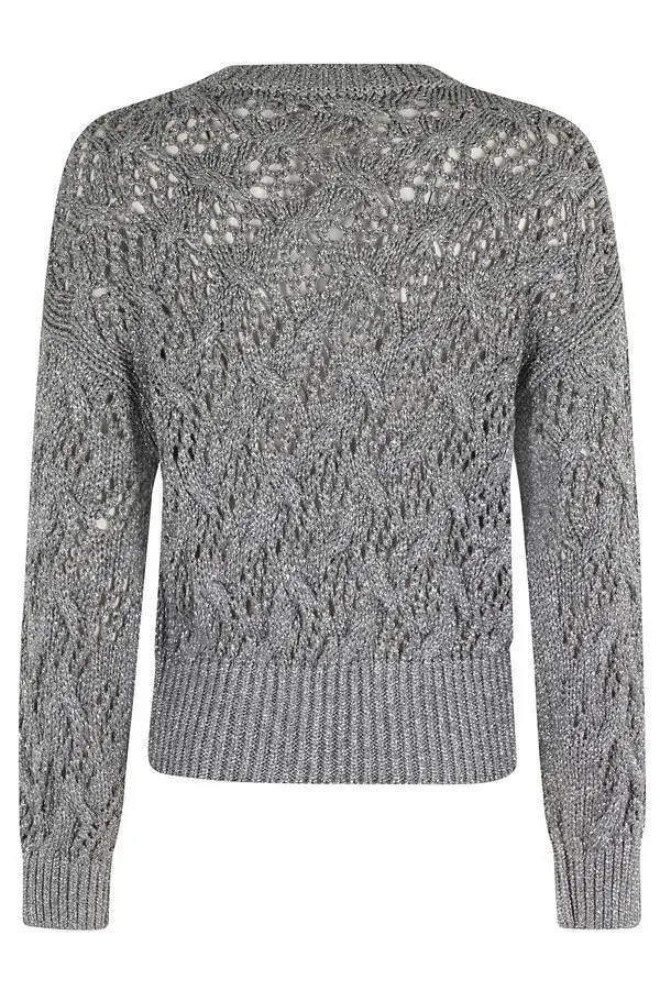 Max Mara Pilade Crewneck Knitted Jumper - Medium Gray