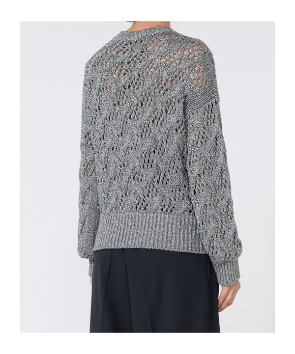 Max Mara Pilade Crewneck Knitted Jumper - Medium Gray