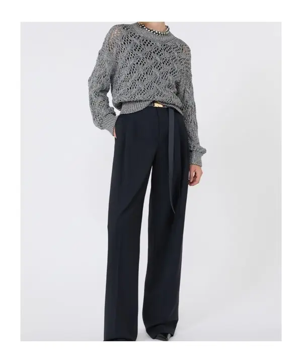 Max Mara Pilade Crewneck Knitted Jumper - Medium Gray