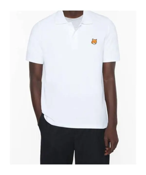Maison Kitsuné Fox Head Regular Polo Shirt - White