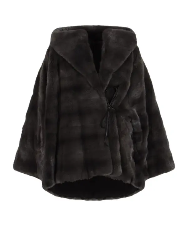 YVES SALOMON Belted Hooded Coat - No