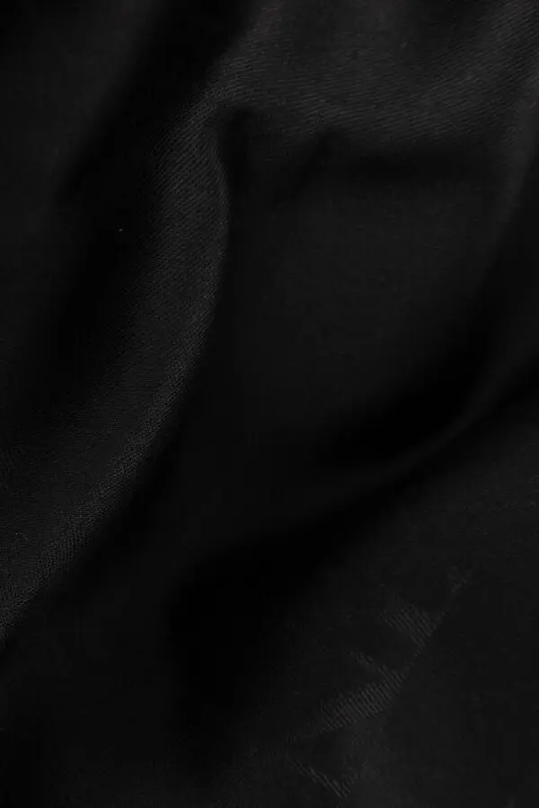 LANVIN Logo Scarf - Black